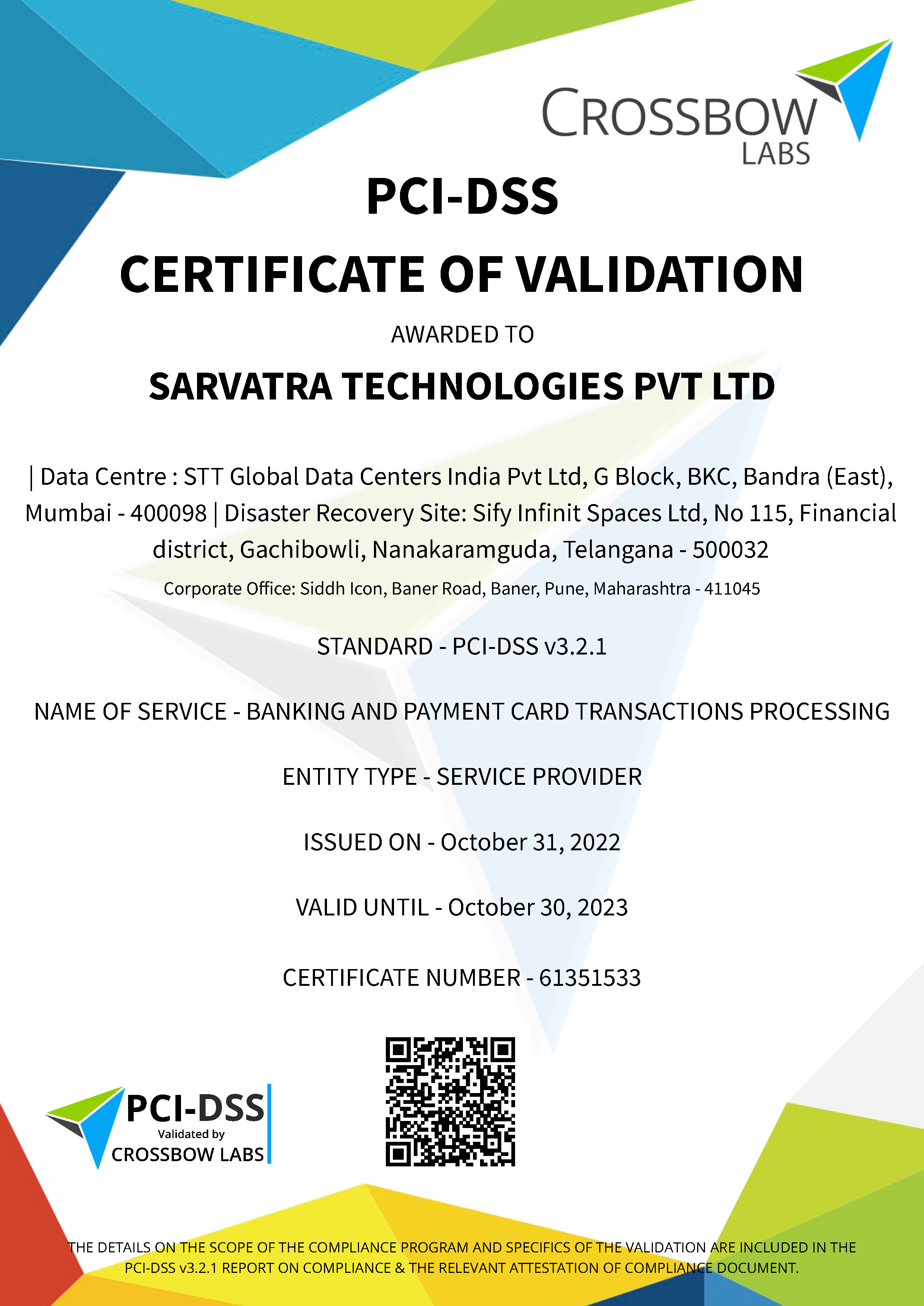 Sarvatra PCI-DSS-v3_2_1-COC-2022_23 – Sarvatra Technologies